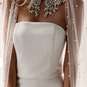 TULLE BRIDAL CAPE Wedding day cloak, bridal cover up, crystal ...