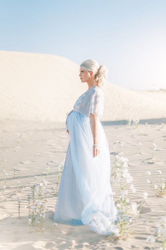 TULLE MATERNITY ROBE for maternity photo shoot Mother to Be | Etsy