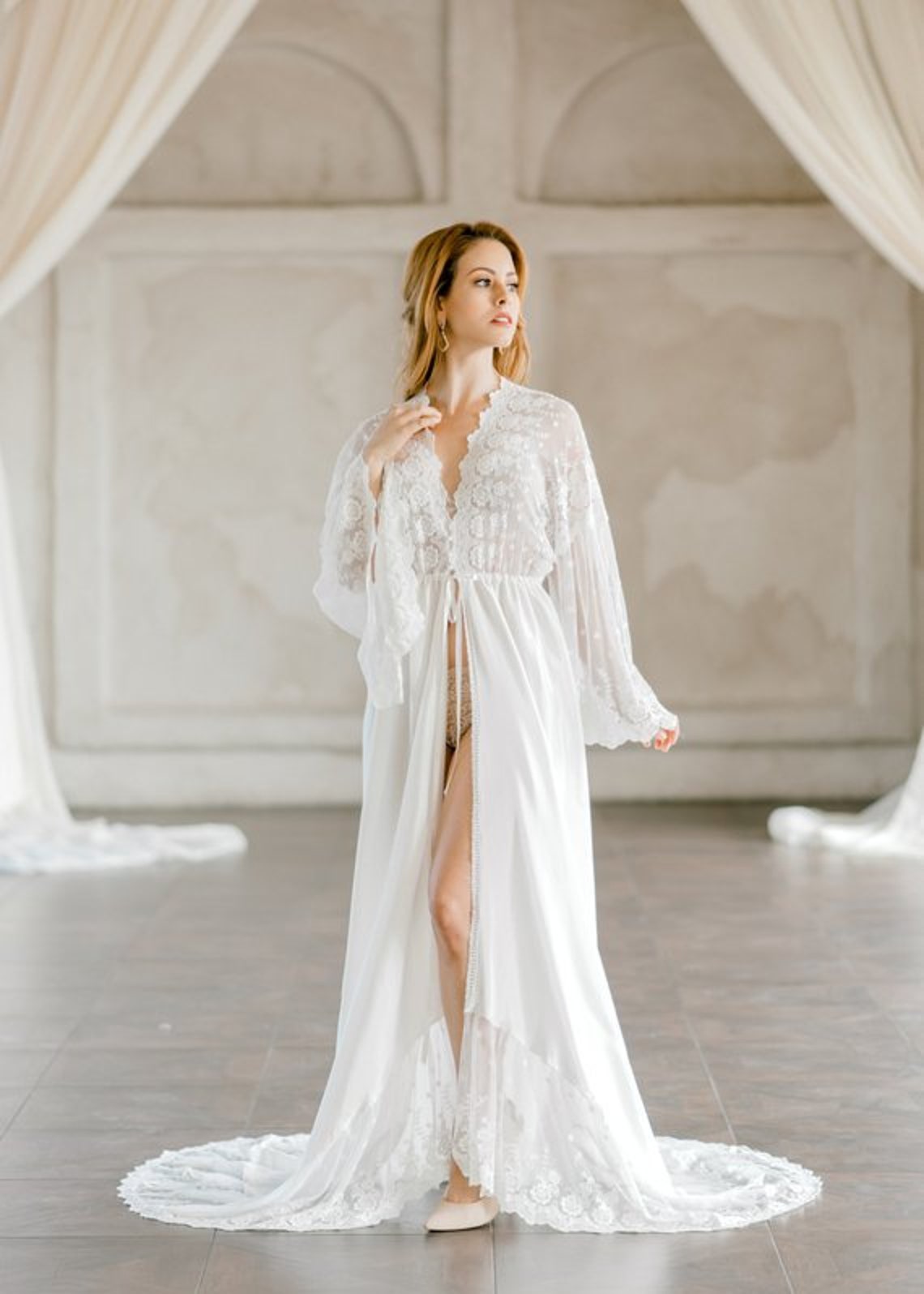 SATIN BRIDAL ROBE for Wedding Day Bridal Boudoir Photo Shoot - Etsy