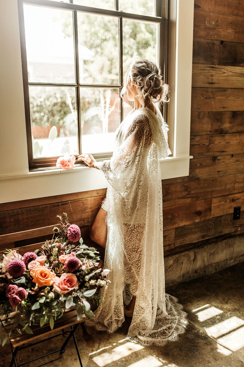 BRIDAL LACE CAPE with hood for wedding day sexy lace cloak | Etsy