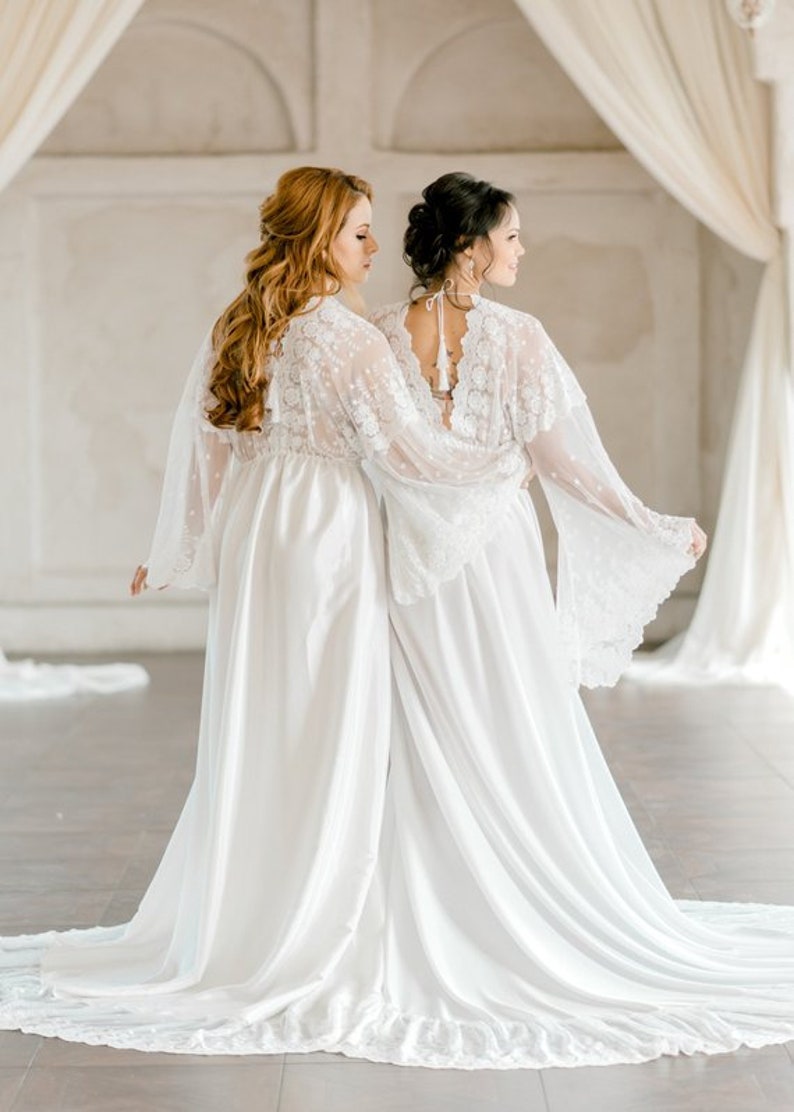 SATIN BRIDAL ROBE for Wedding Day Bridal Boudoir Photo Shoot - Etsy