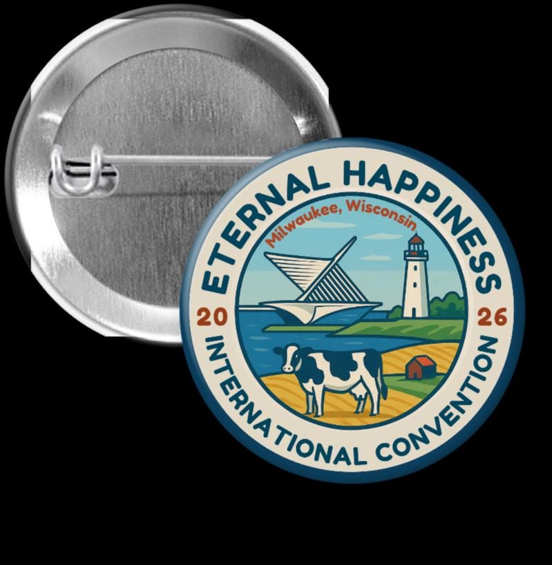 2026 International Convention Eternal Happiness Pin Button: Milwaukee ...
