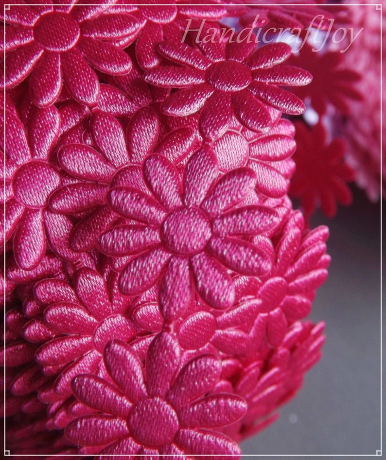 Daisy Flowers Trim Satin Lace Ribbon CRAFTS - Etsy