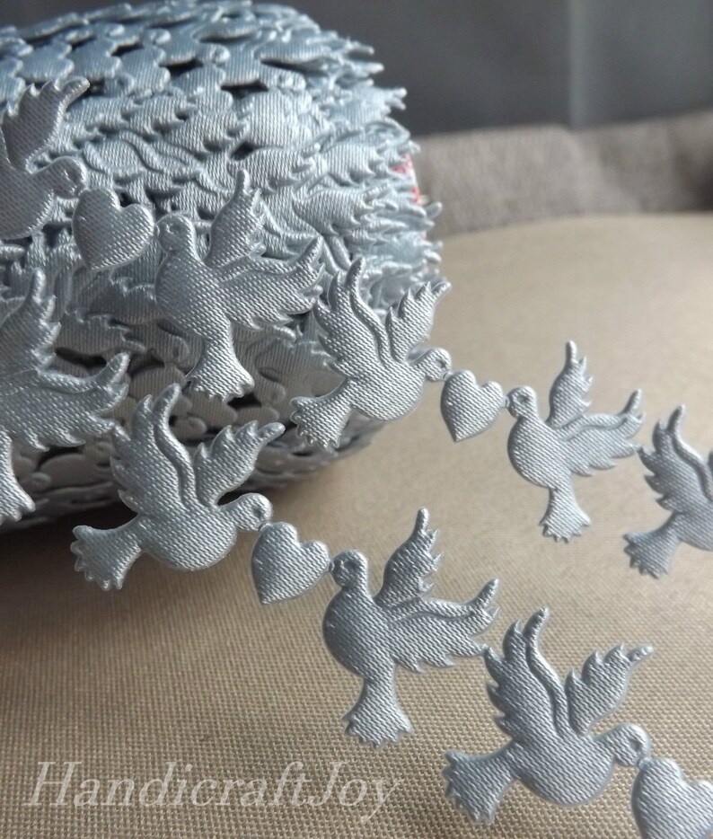 7 Colors Satin Dove Lace Trim Ribbon BRIDAL CRAFTS Card Wedding Pigeon ...