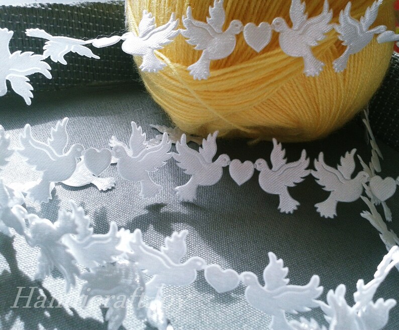 7 Colors Satin Dove Lace Trim Ribbon BRIDAL CRAFTS Card Wedding Pigeon ...
