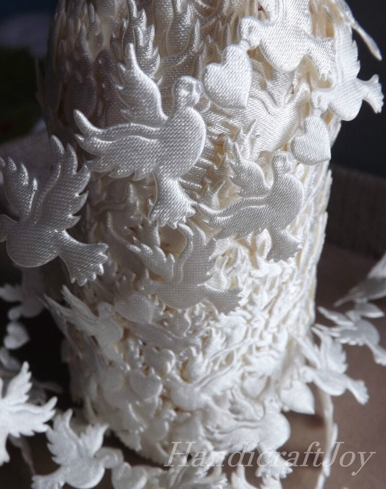 7 Colors Satin Dove Lace Trim Ribbon BRIDAL CRAFTS Card Wedding Pigeon ...