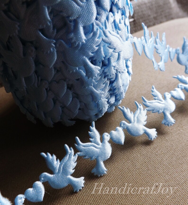 7 Colors Satin Dove Lace Trim Ribbon BRIDAL CRAFTS Card Wedding Pigeon ...