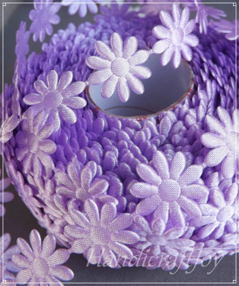 Daisy Flowers Trim Satin Lace Ribbon CRAFTS - Etsy