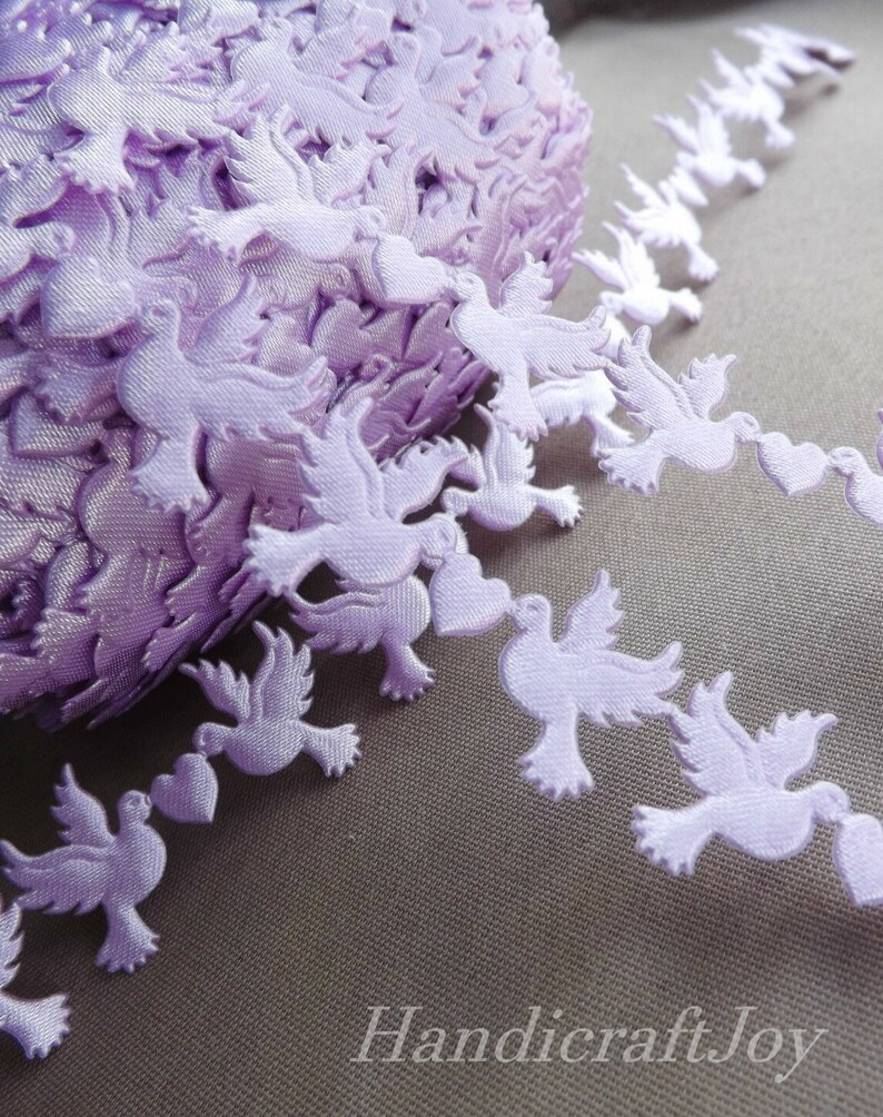 7 Colors Satin Dove Lace Trim Ribbon BRIDAL CRAFTS Card Wedding Pigeon ...