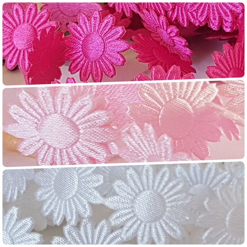 Daisy Flowers Trim Satin Lace Ribbon CRAFTS - Etsy