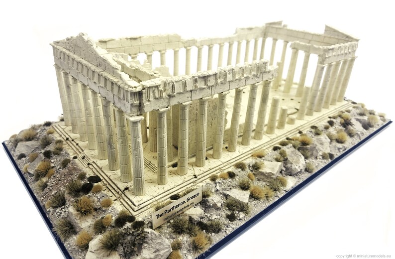The Parthenon Diorama Miniature Model of Temple Dedicated to - Etsy UK