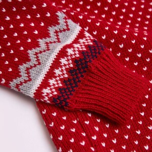 Wool Christmas Sweater for Women, Knitted Sweater With Reindeers ...