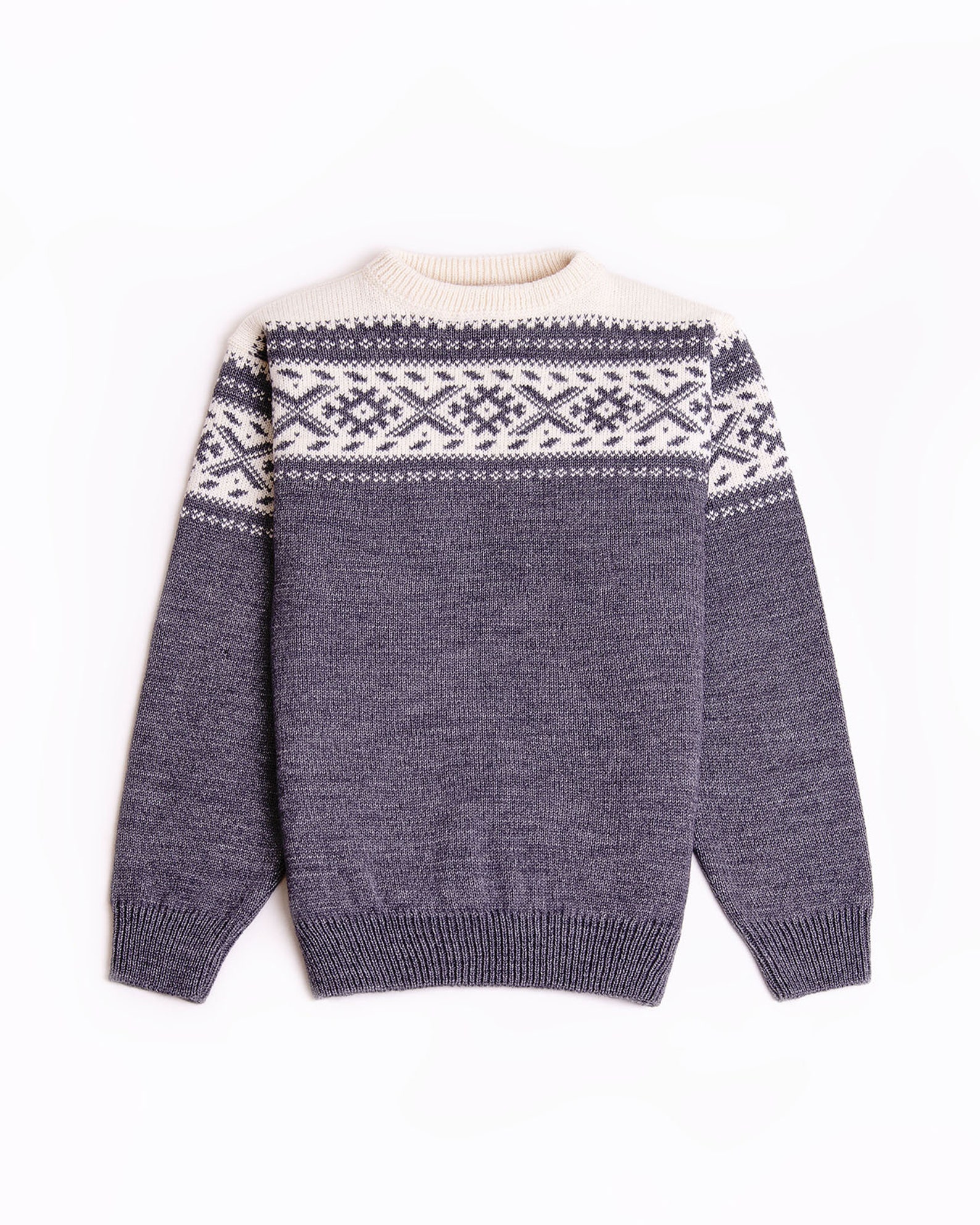 Wool Sweater for Men, Men's Crew Neck Sweater, Nordic Sweater, Knitted ...