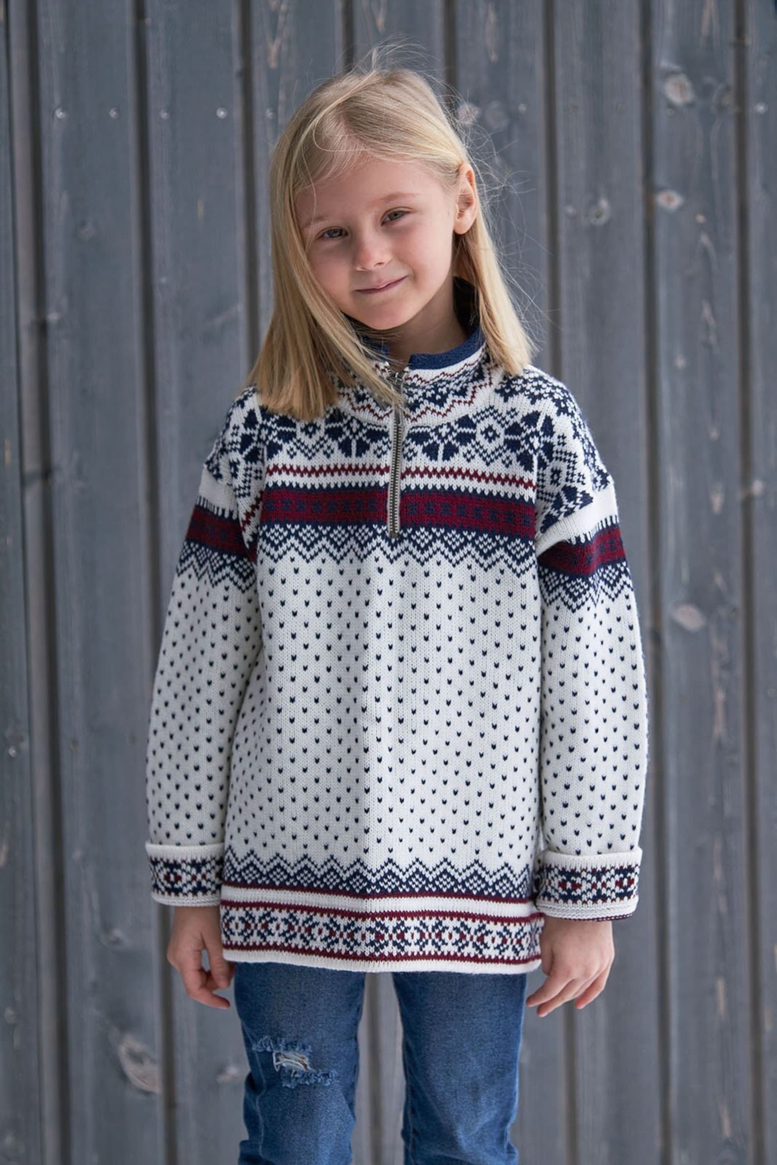 Pure Wool Kids Sweater, Nordic Sweater for Kids - Etsy
