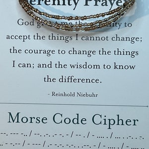 Serenity Prayer Morse Code Wrap Bracelet - Etsy