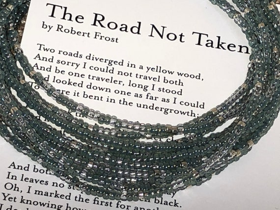 The Road Not Taken by R. Frost Morse Code Necklace - Etsy