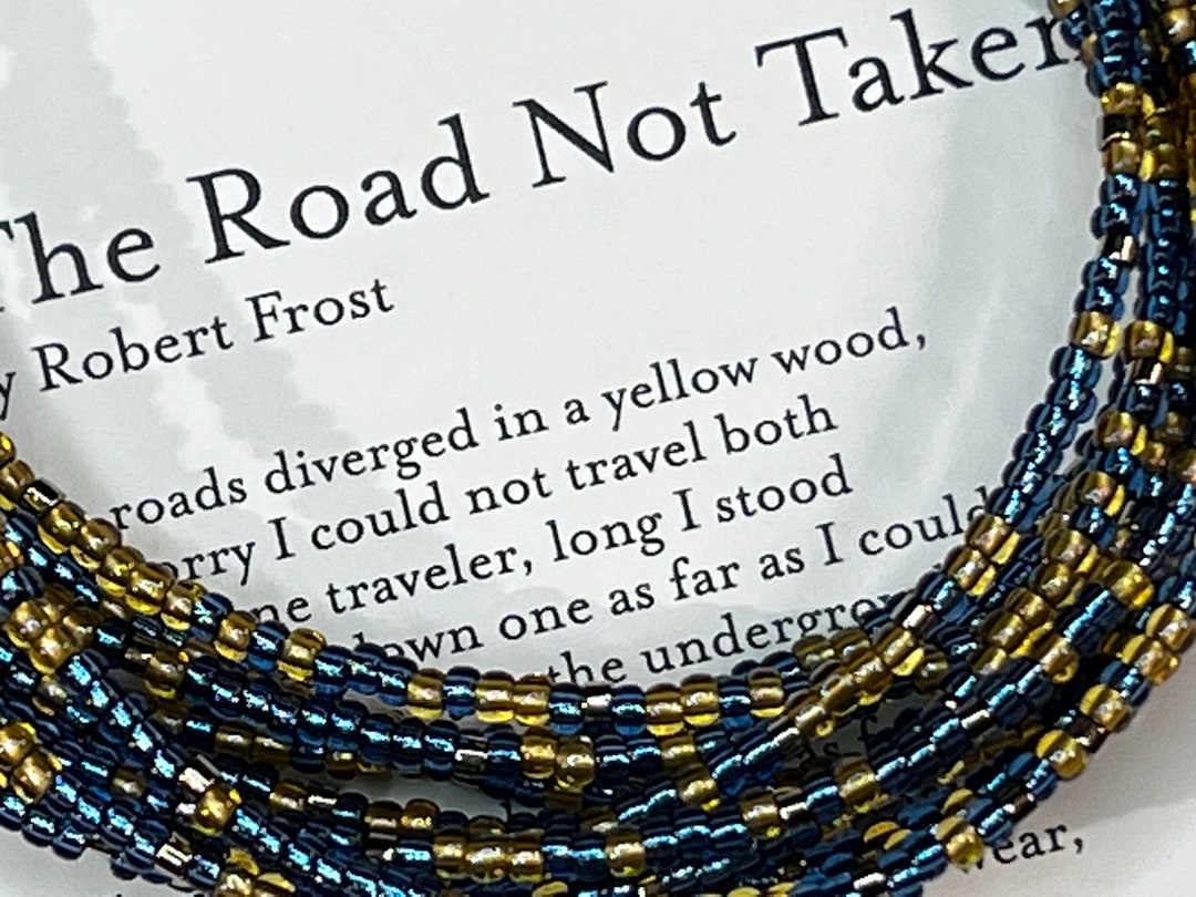 The Road Not Taken by R. Frost Morse Code Wrap Bracelet/necklace ...