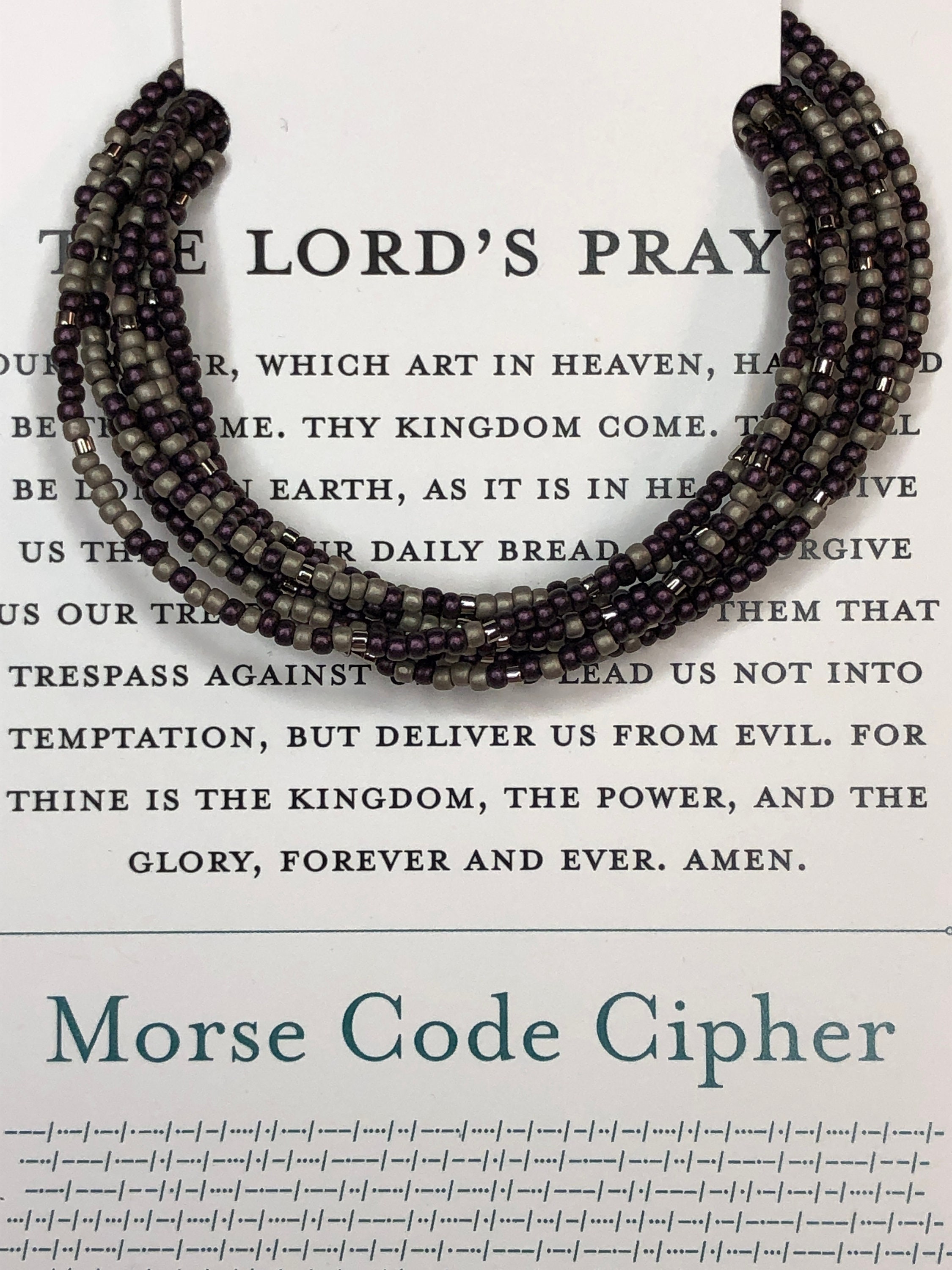 The Lords Prayer Morse Code Multi-wrap Bracelet/necklace - Etsy