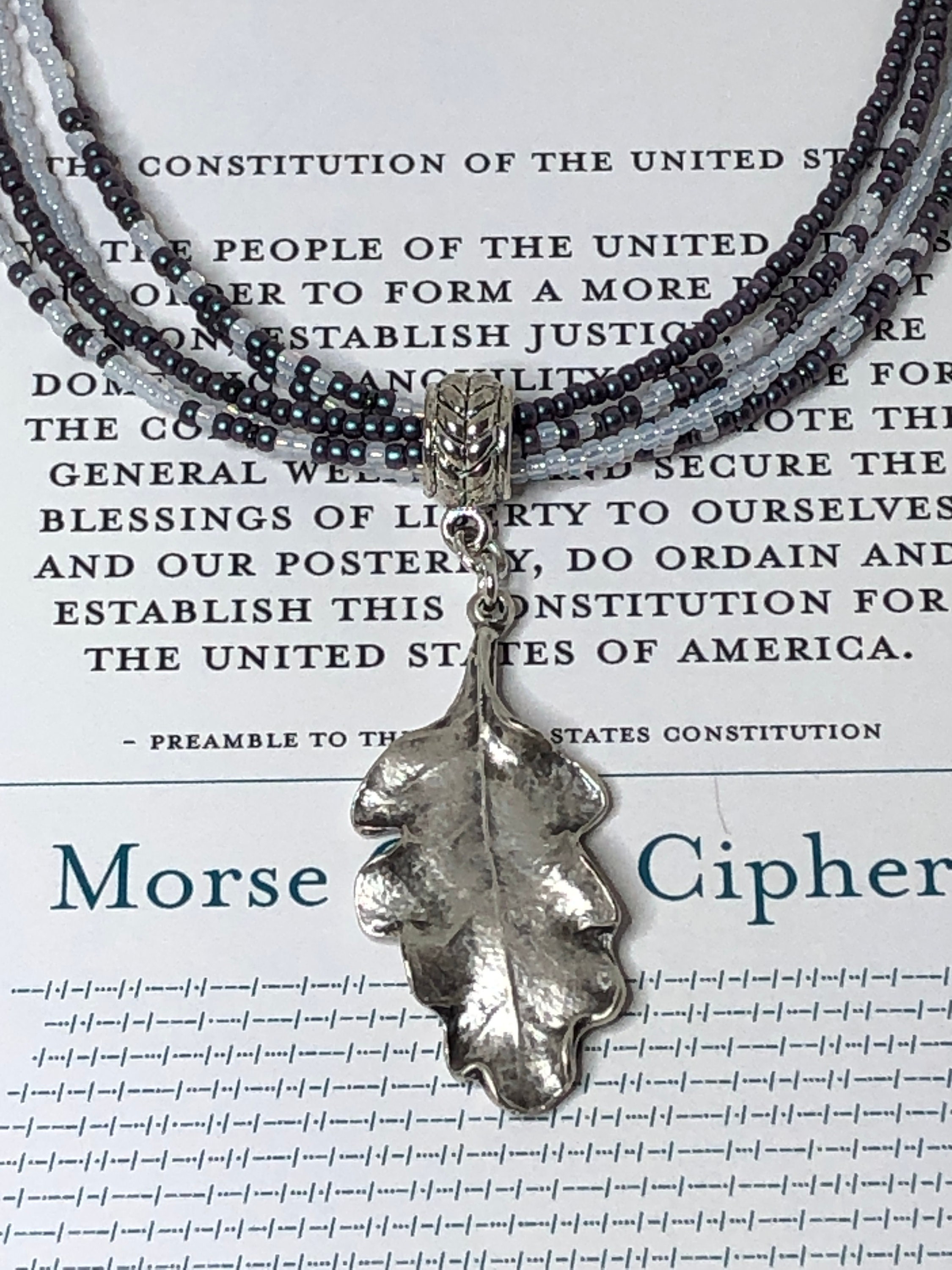 Constitution Preamble Morse Code Necklace - Etsy