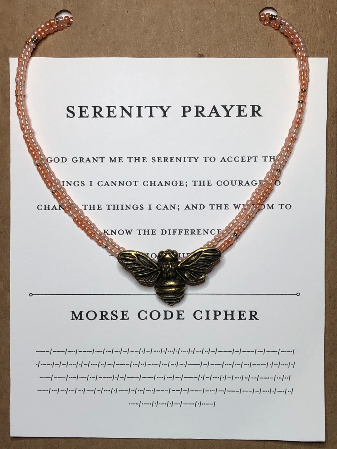 Serenity Prayer Morse Code Necklace - Etsy