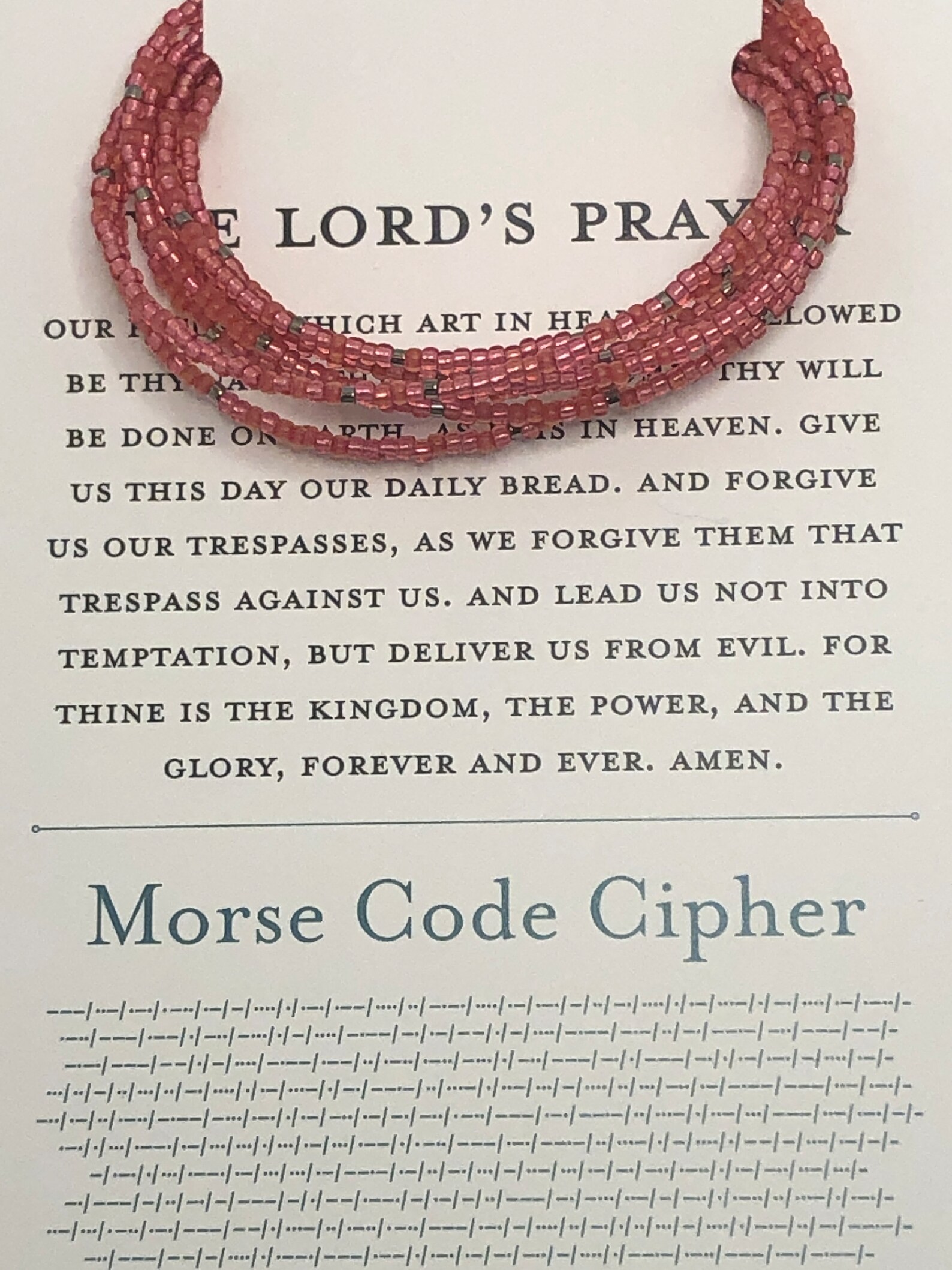 The Lord’s Prayer Morse Code Multi-wrap Bracelet - Etsy