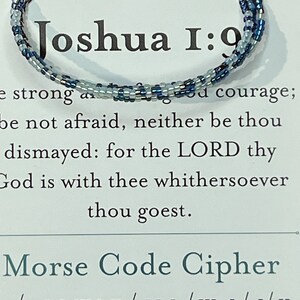 Joshua 1:9 Scripture Morse Code Wrap Bracelet - Etsy