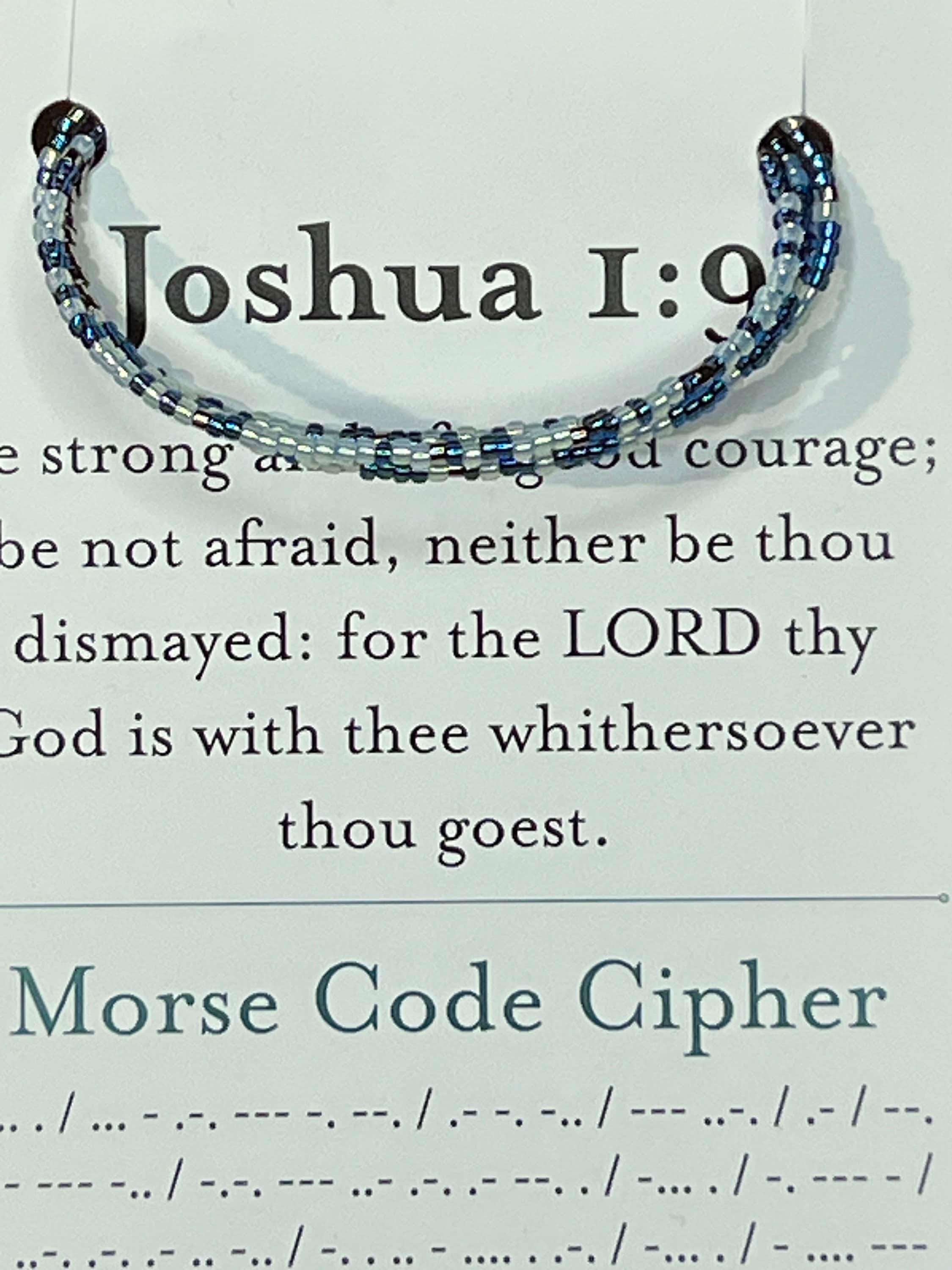 Joshua 1:9 Scripture Morse Code Wrap Bracelet - Etsy