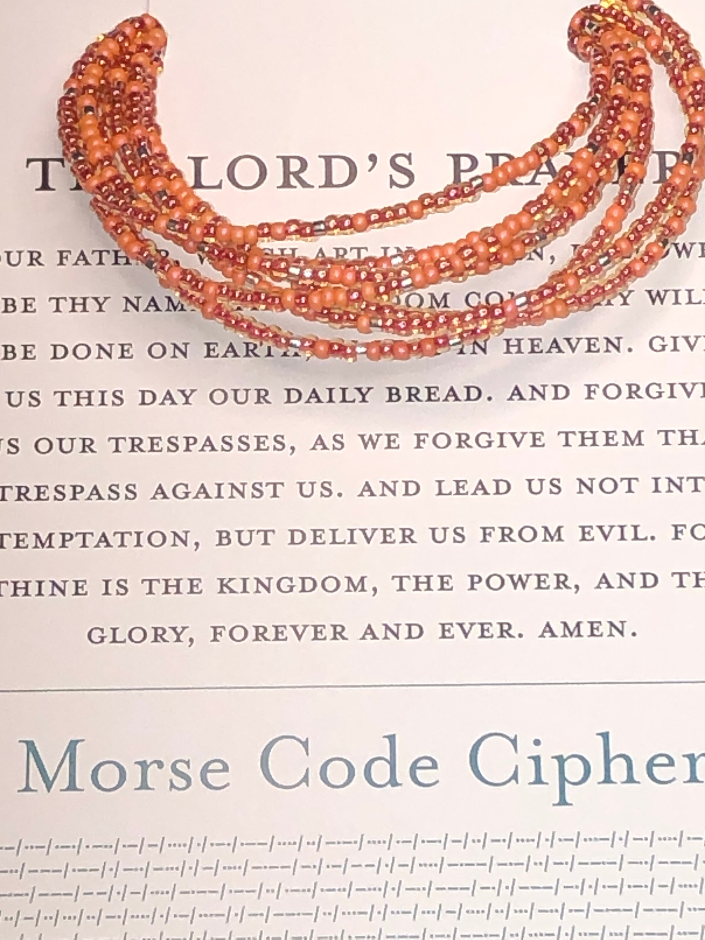 The Lords Prayer Morse Code Multi-wrap Bracelet - Etsy
