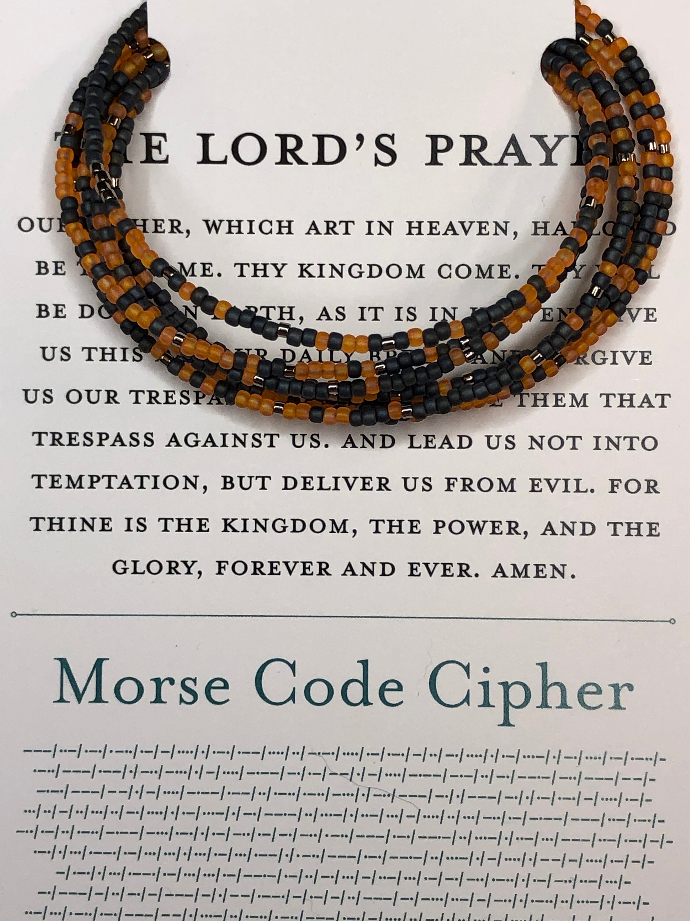 The Lords Prayer Morse Code Multi-wrap Bracelet/necklace - Etsy