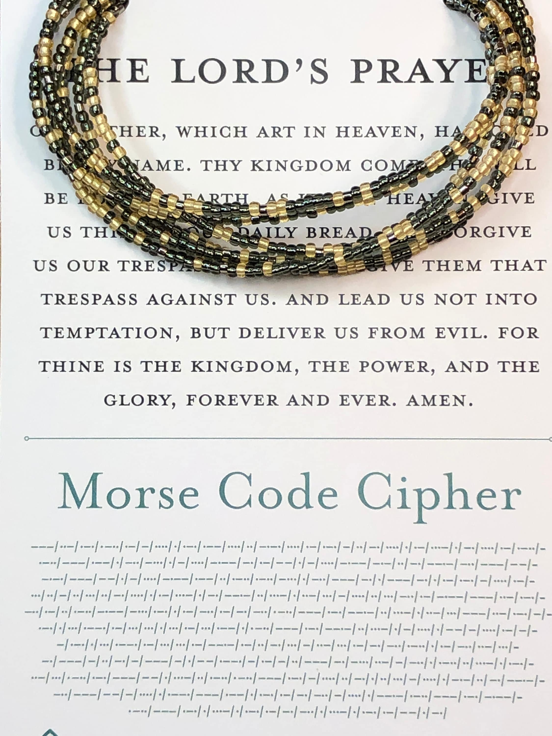 The Lords Prayer Morse Code Multi-wrap Bracelet Purdue Colors - Etsy
