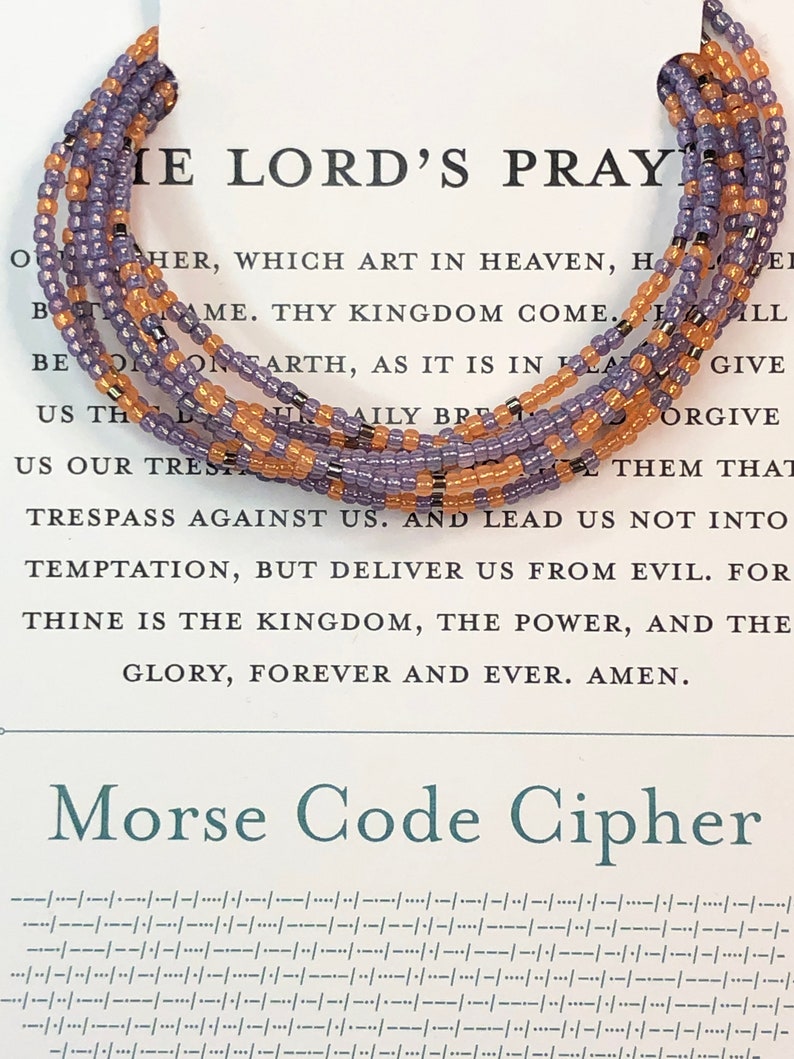 The Lord’s Prayer Morse Code Multi-wrap Bracelet/necklace - Etsy