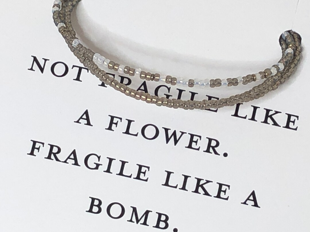 RBG Fragile Quote in Morse Code Wrap Bracelet/necklace - Etsy
