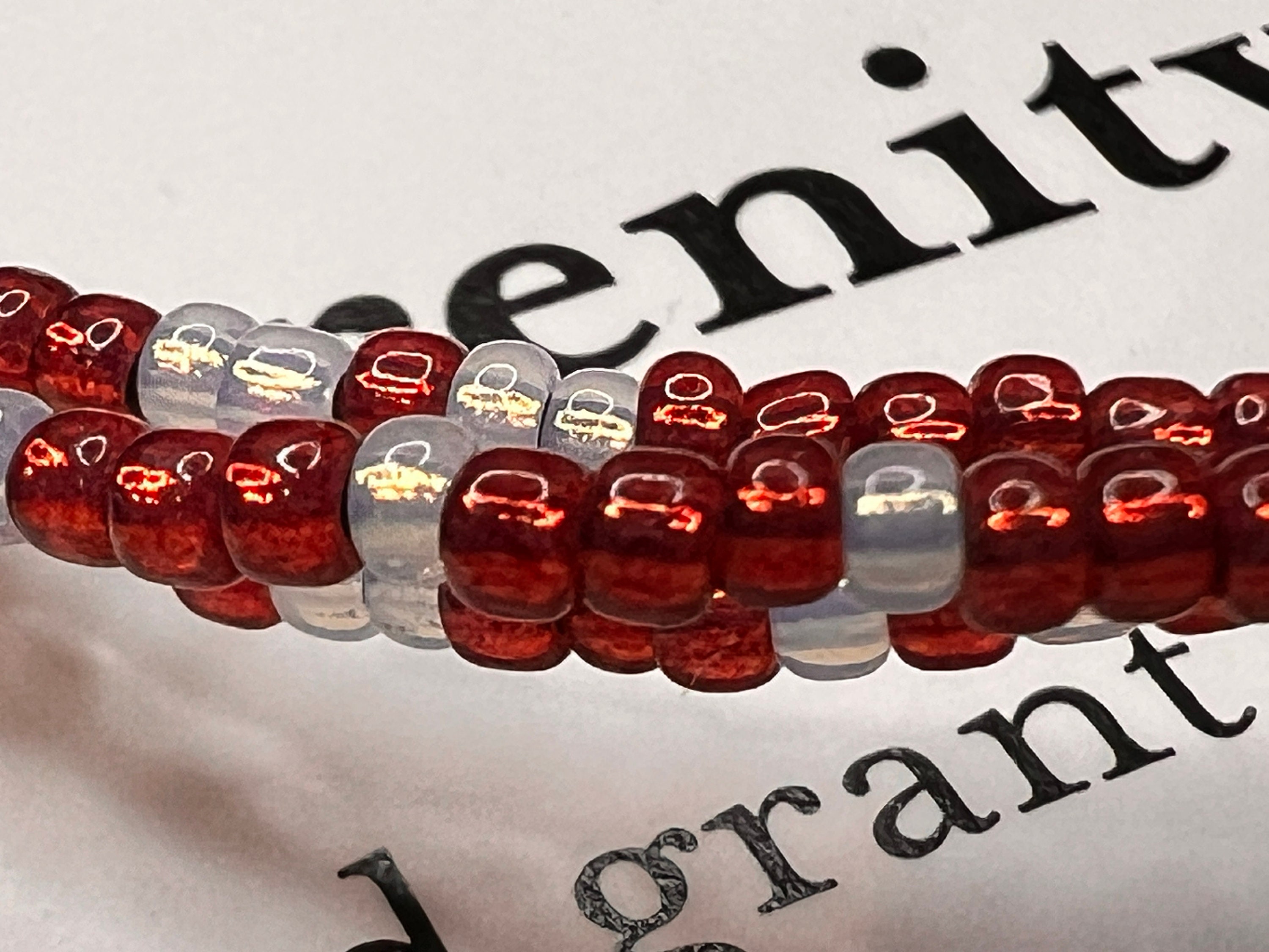 Serenity Prayer Morse Code Wrap Bracelet Crimson and White - Etsy