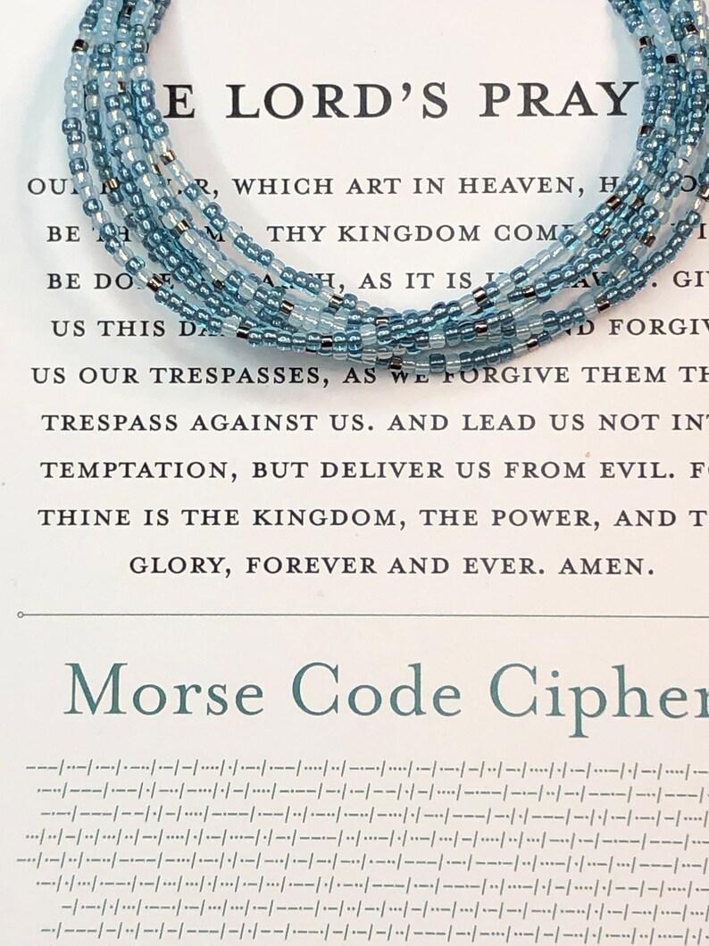 The Lords Prayer Morse Code Multi-wrap Bracelet Handmade - Etsy