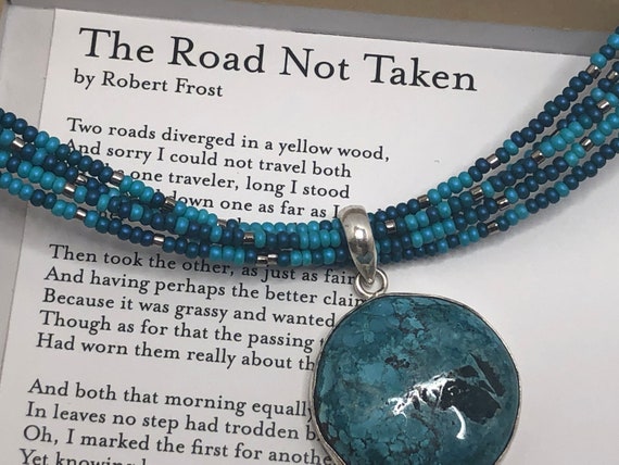 The Road Not Taken by R. Frost Morse Code Necklace - Etsy