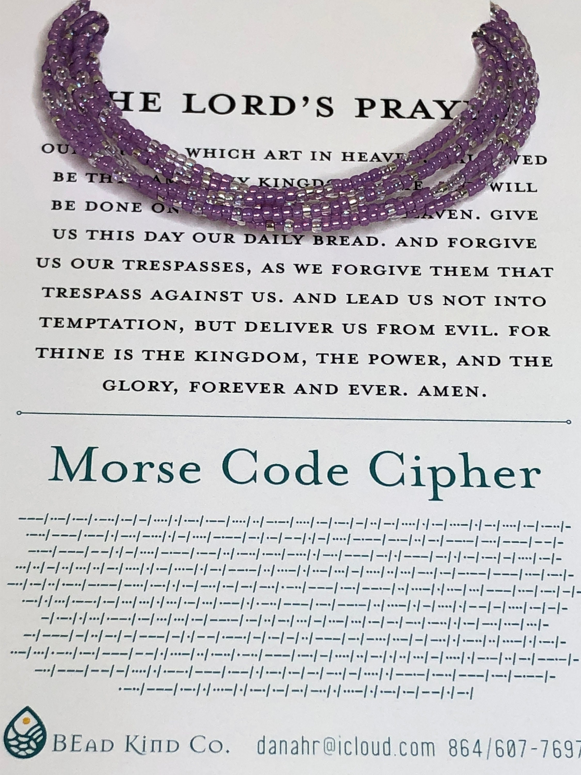 The Lords Prayer Morse Code Multi-wrap Bracelet/necklace - Etsy