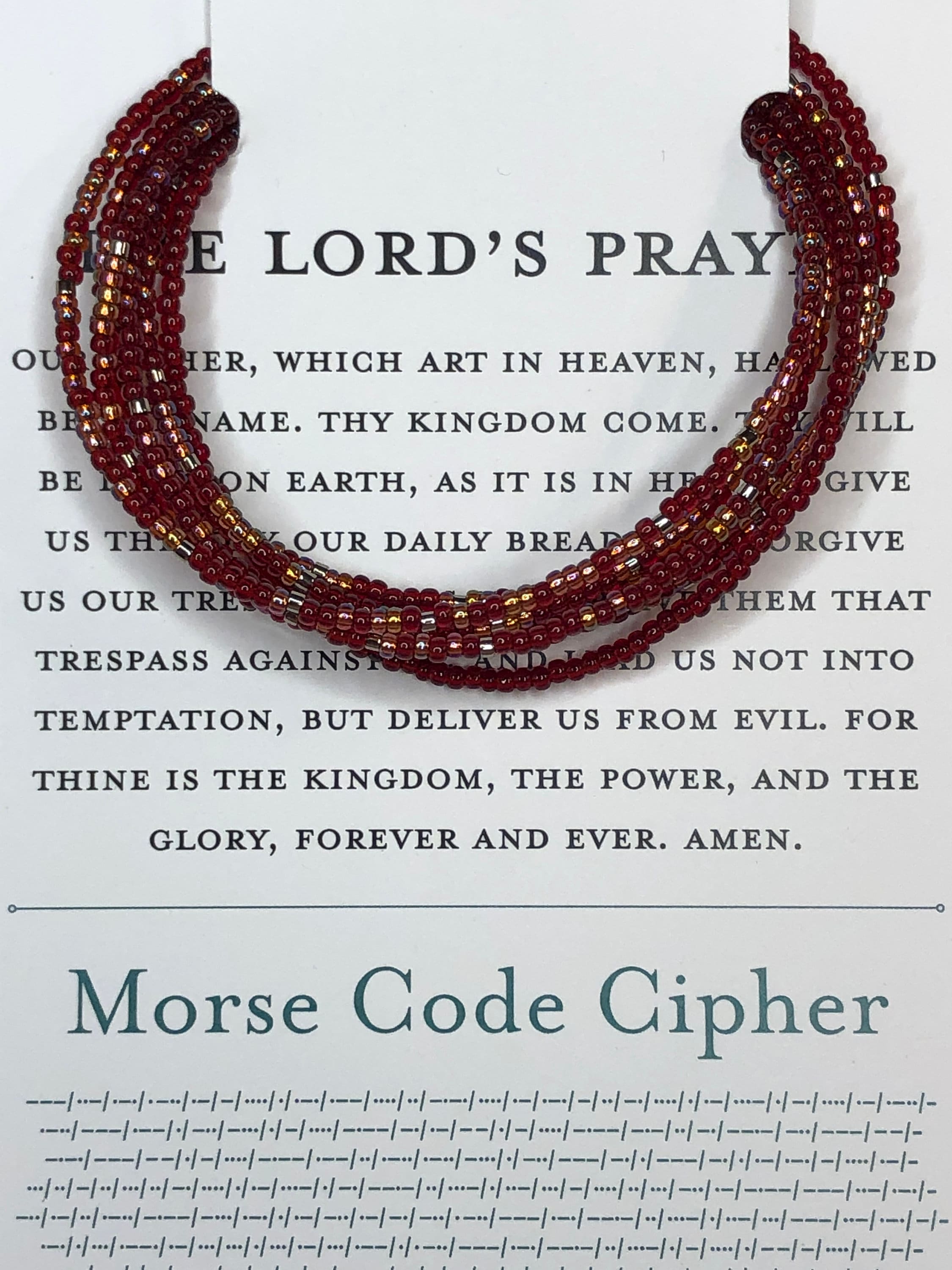 The Lords Prayer Morse Code Multi-wrap Bracelet/necklace - Etsy