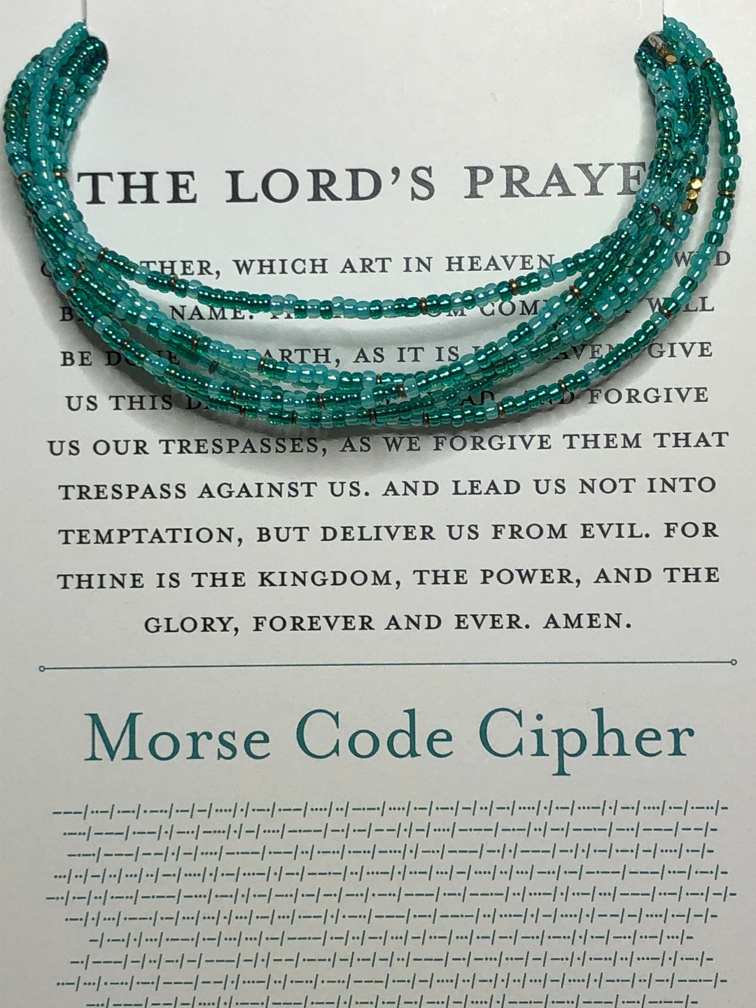 The Lord’s Prayer Morse Code Multi-wrap Bracelet/necklace - Etsy
