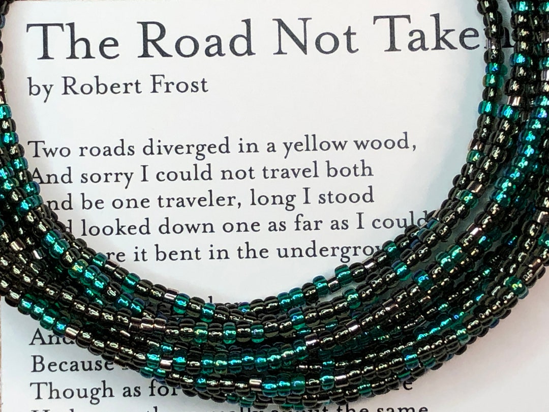 The Road Not Taken by R. Frost Morse Code Wrap Bracelet/necklace ...