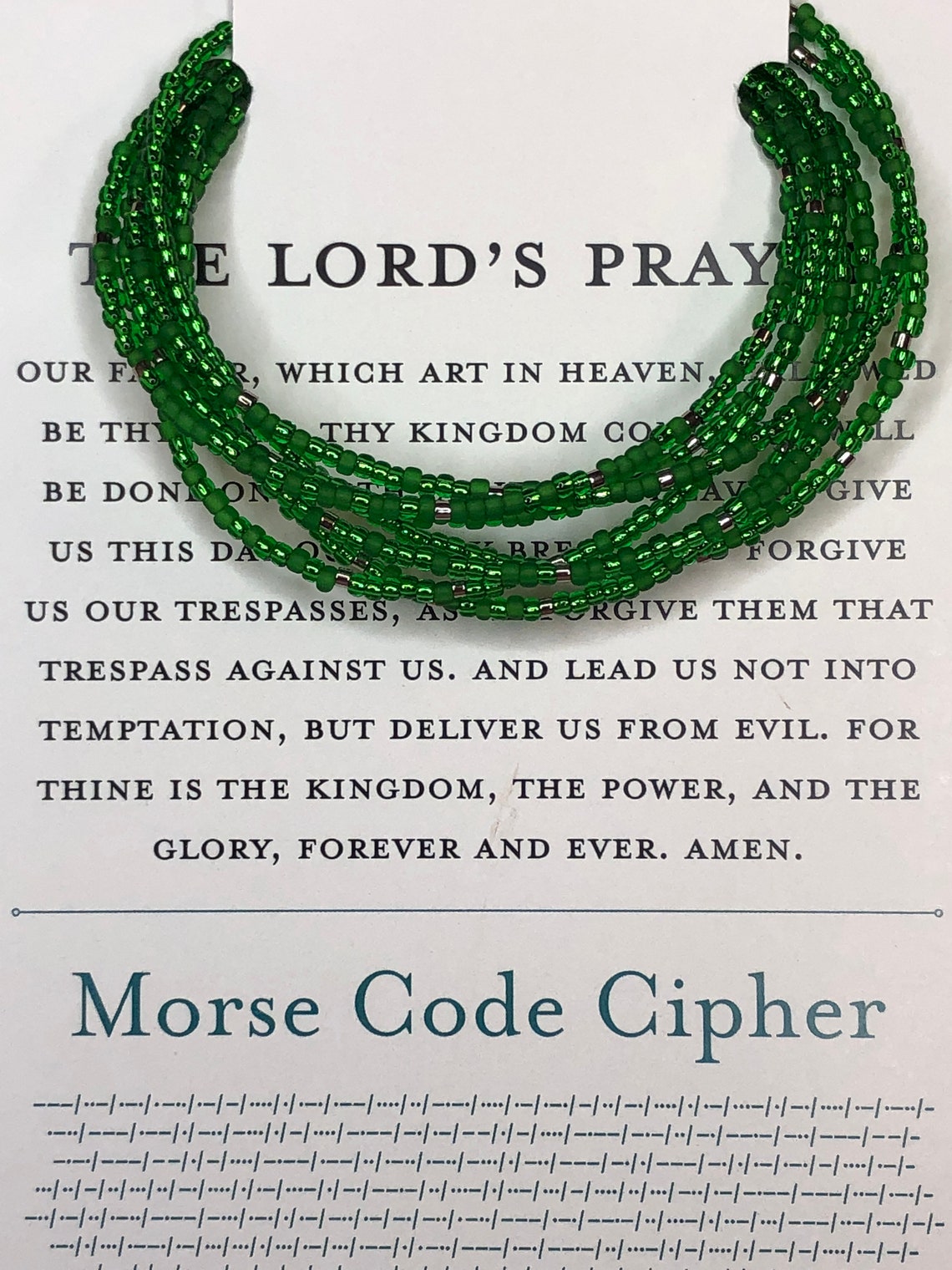 The Lords Prayer Morse Code Multi-wrap Bracelet/necklace - Etsy