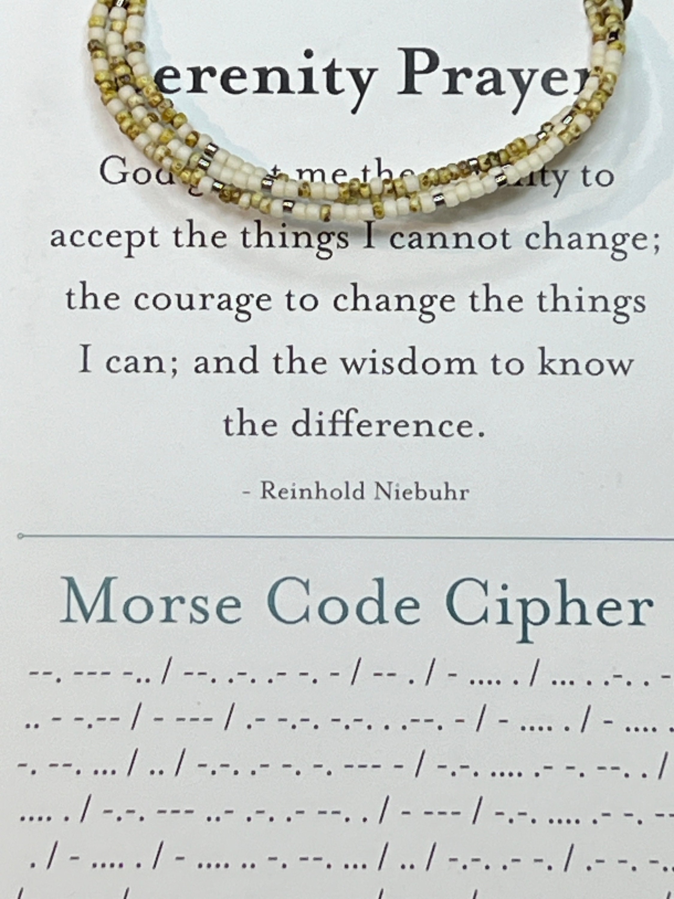 Serenity Prayer Morse Code Wrap Bracelet - Etsy