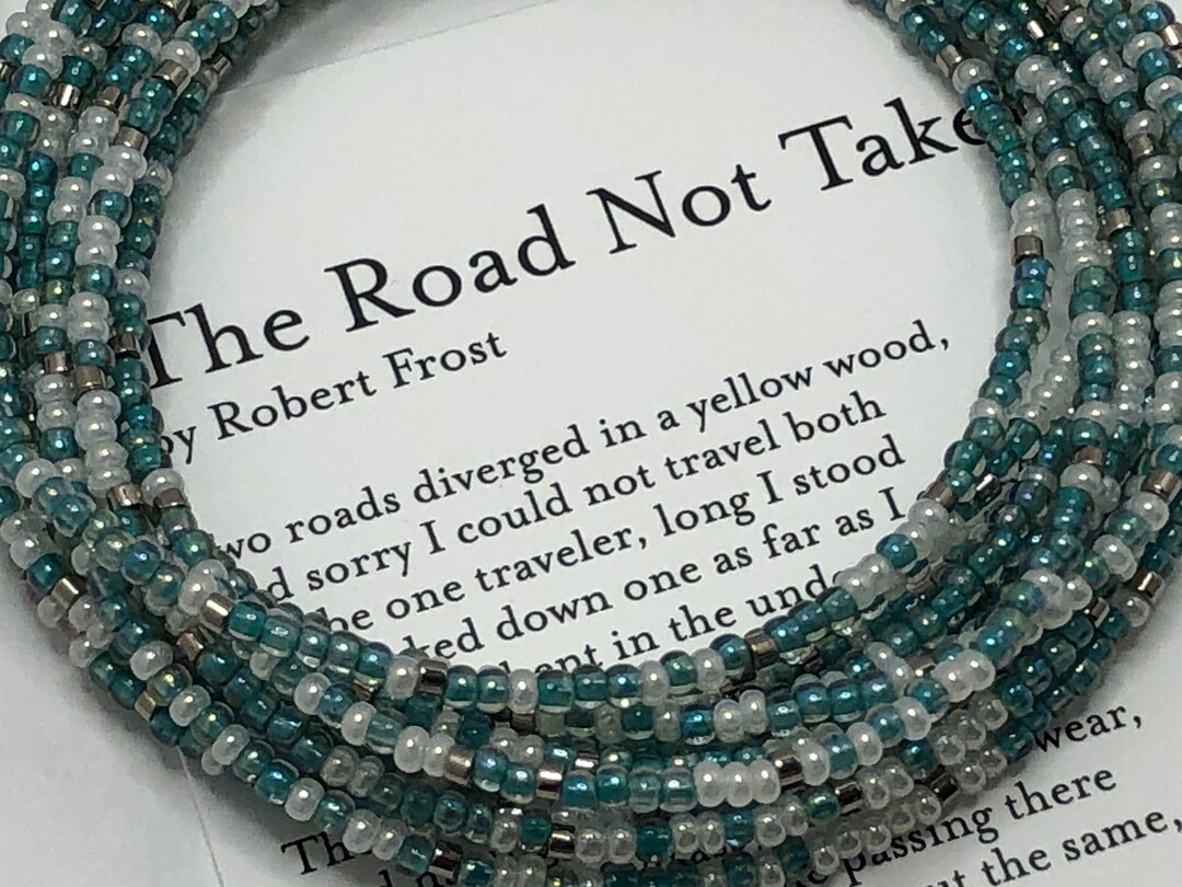 The Road Not Taken by R. Frost Morse Code Wrap Bracelet - Etsy