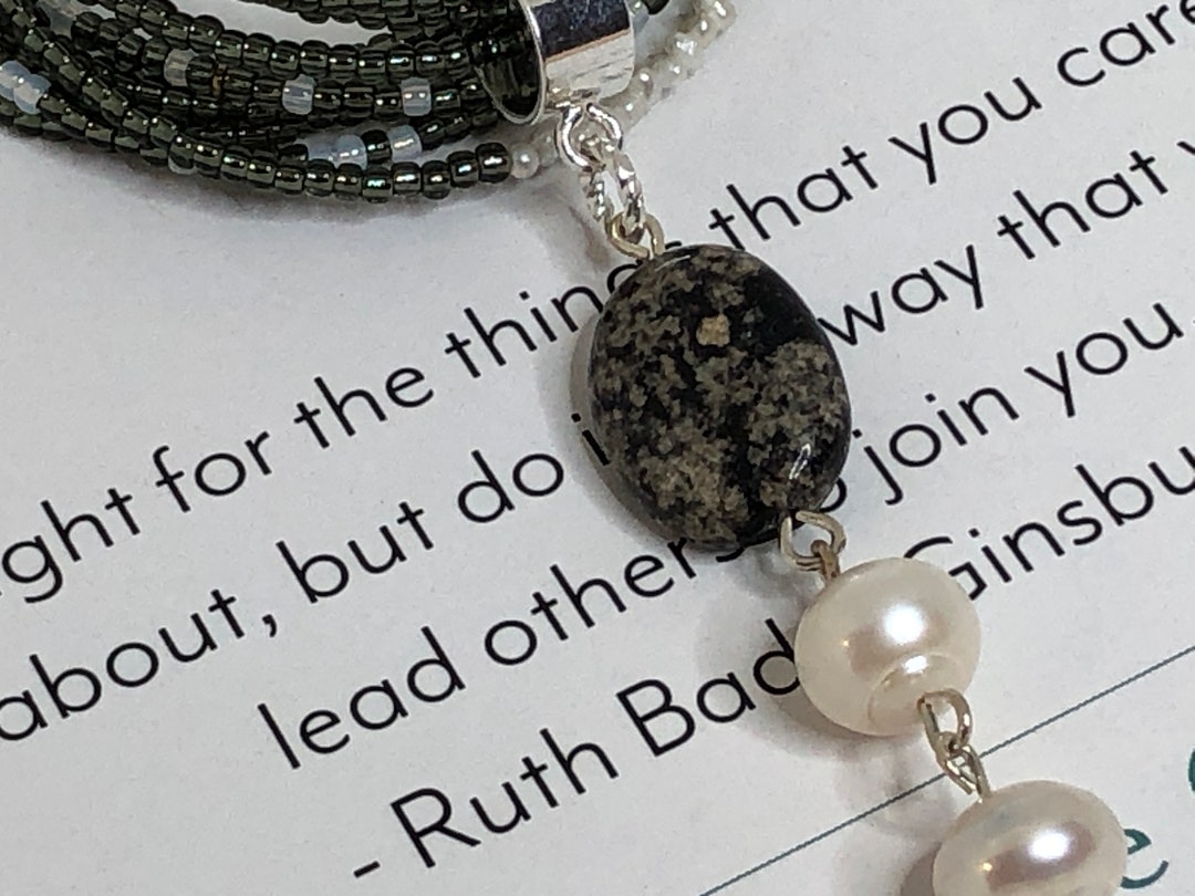 RBG Lead Others Quote in Morse Code Necklace - Etsy