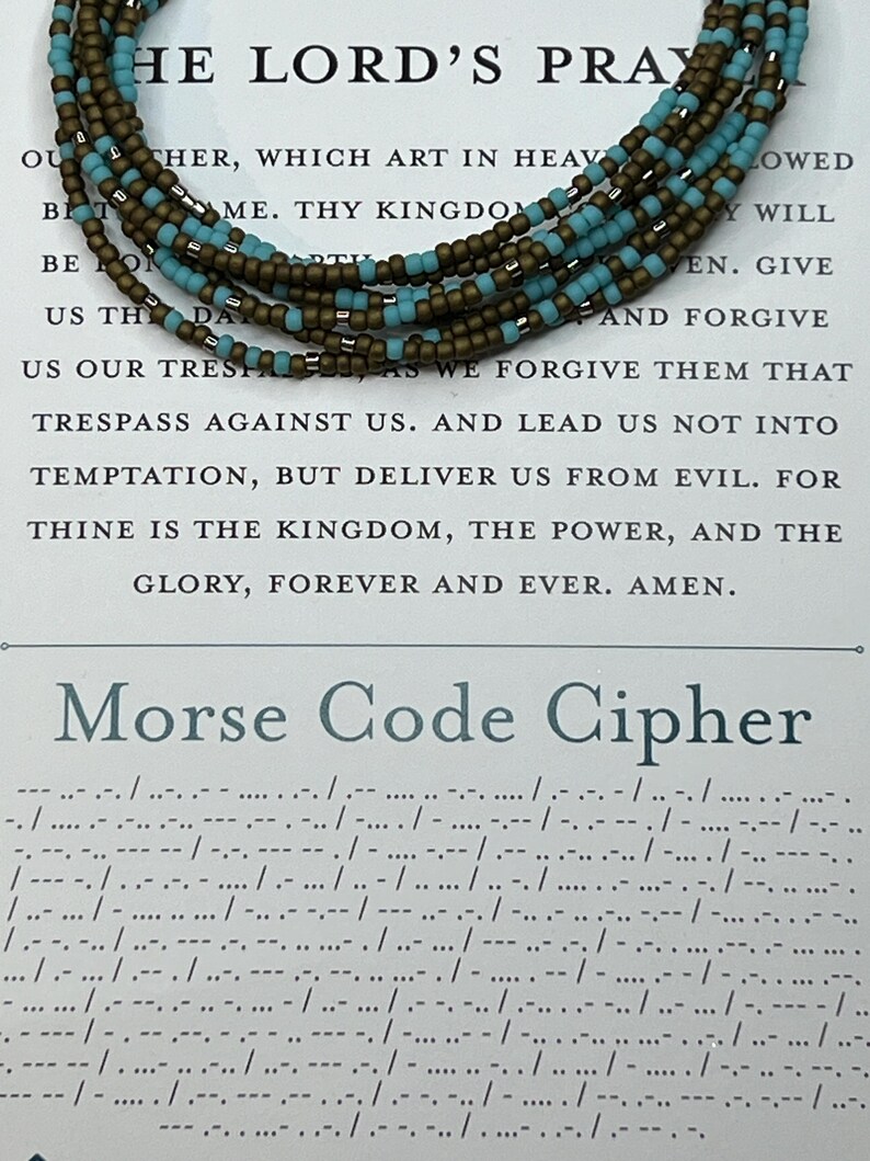The Lord’s Prayer Morse Code Multi-wrap Bracelet Handmade Small ...