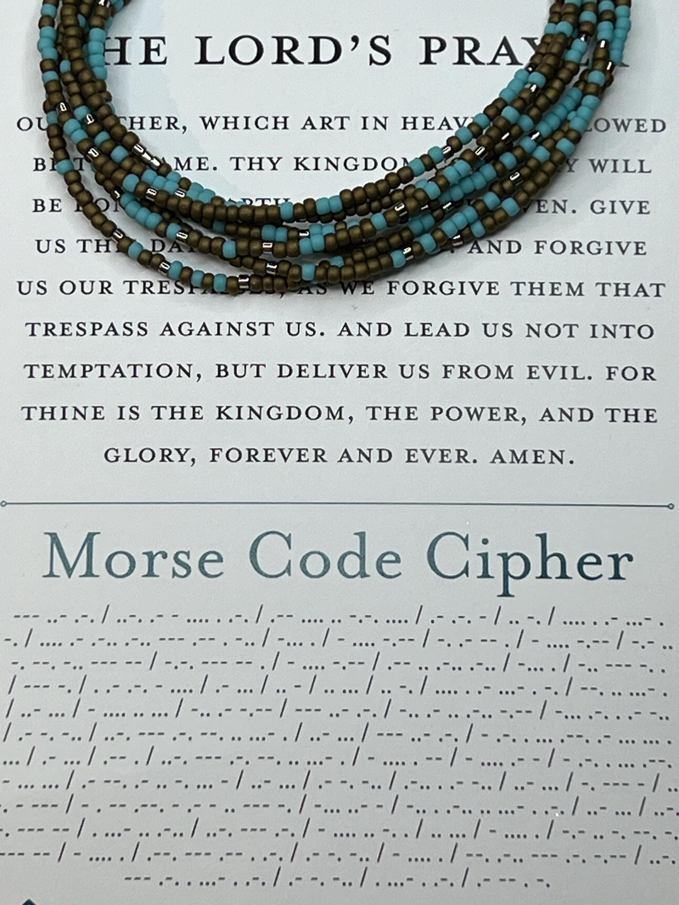 The Lord’s Prayer Morse Code Multi-wrap Bracelet Handmade Small ...