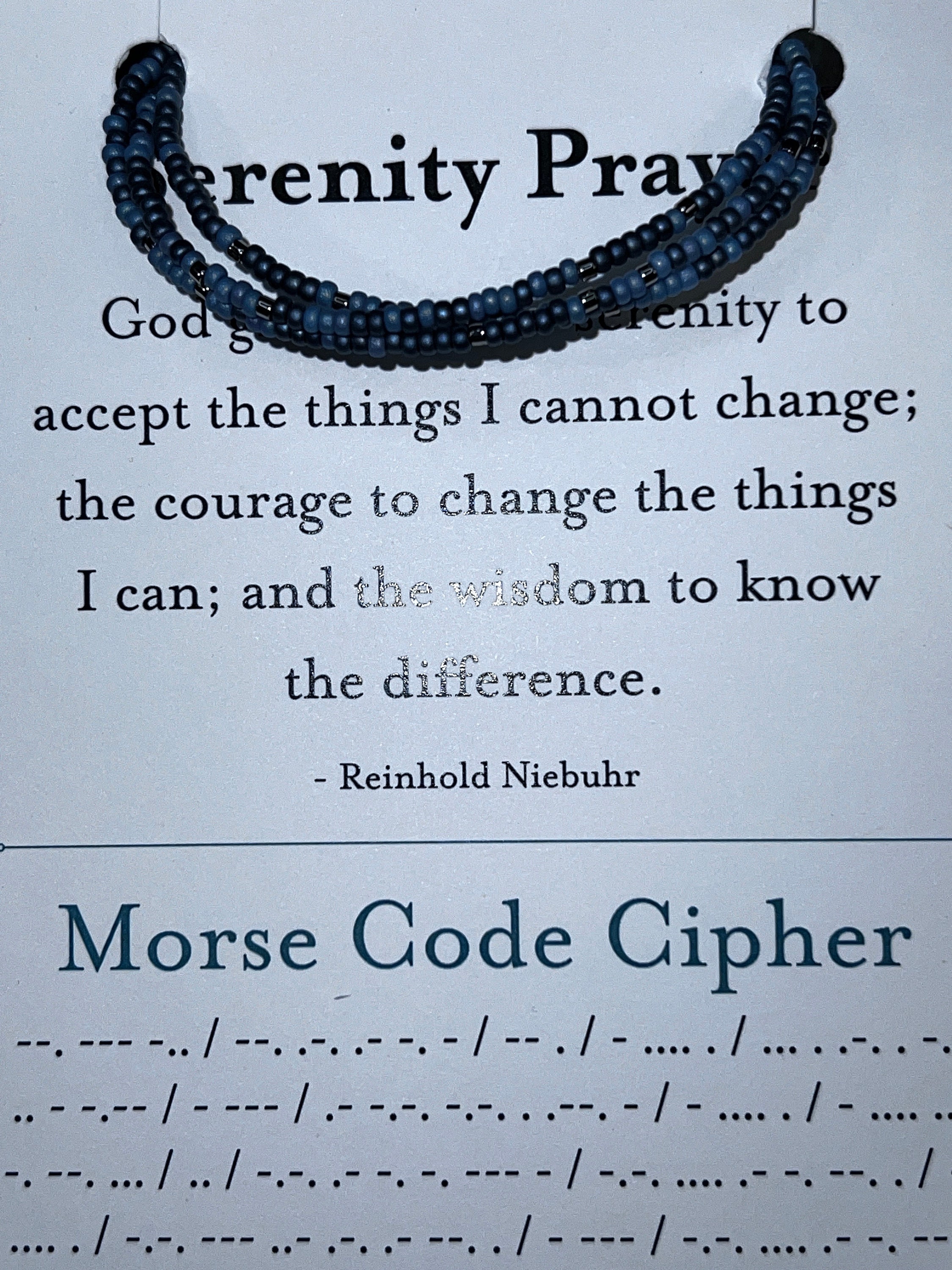 Serenity Prayer Morse Code Wrap Bracelet - Etsy