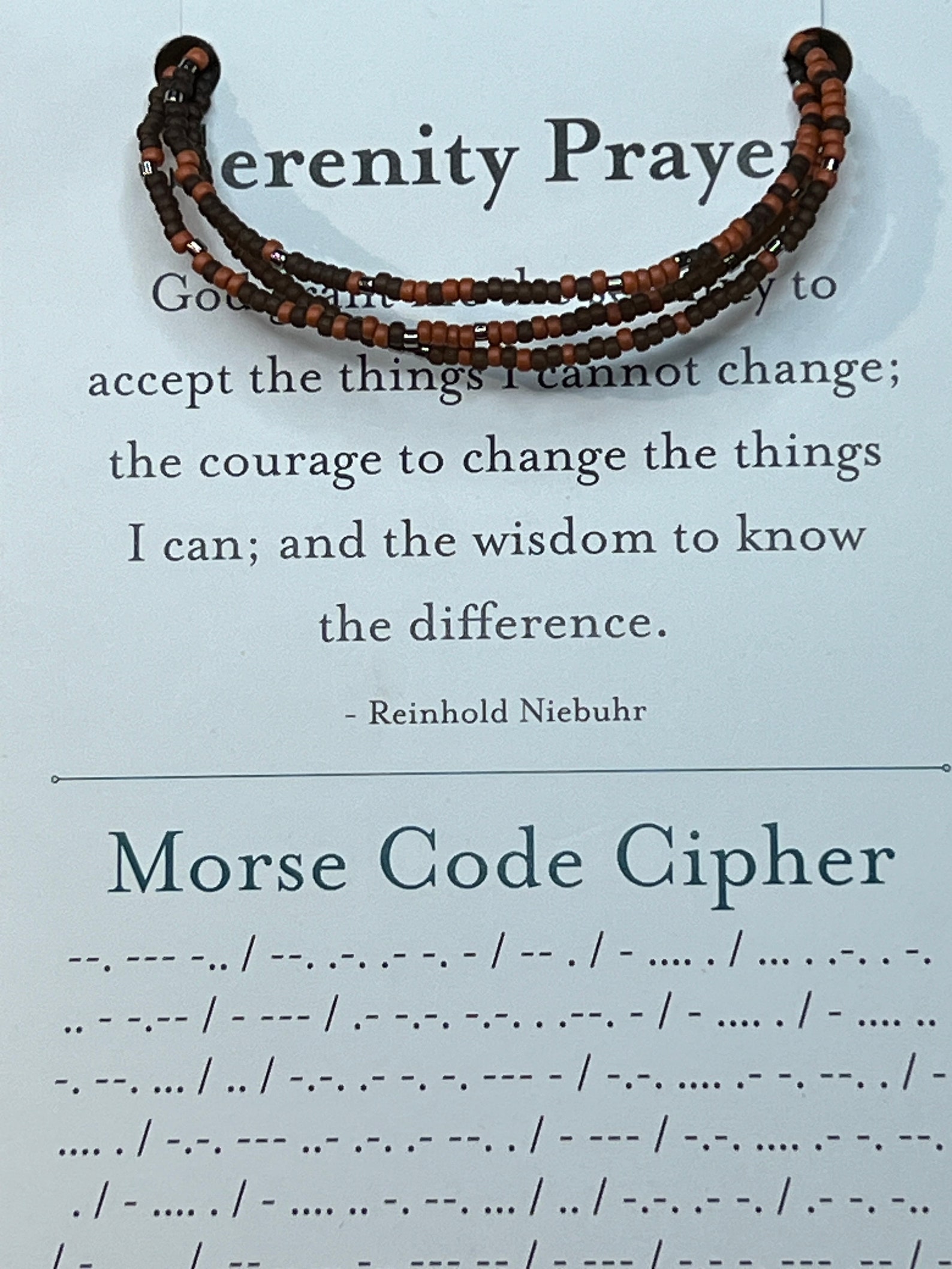 Serenity Prayer Morse Code Wrap Bracelet - Etsy