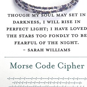 Sarah Williams Poem in Morse Code Wrap Bracelet/necklace - Etsy