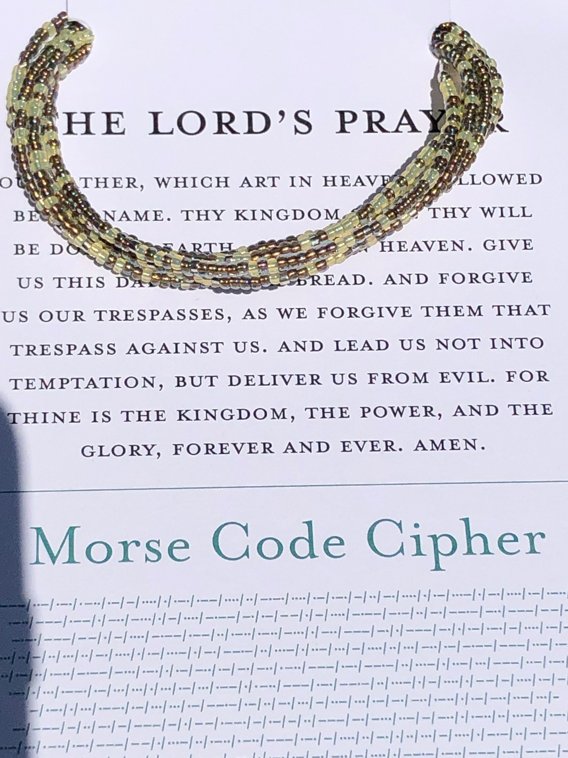 The Lords Prayer Morse Code Multi-wrap Bracelet/necklace - Etsy