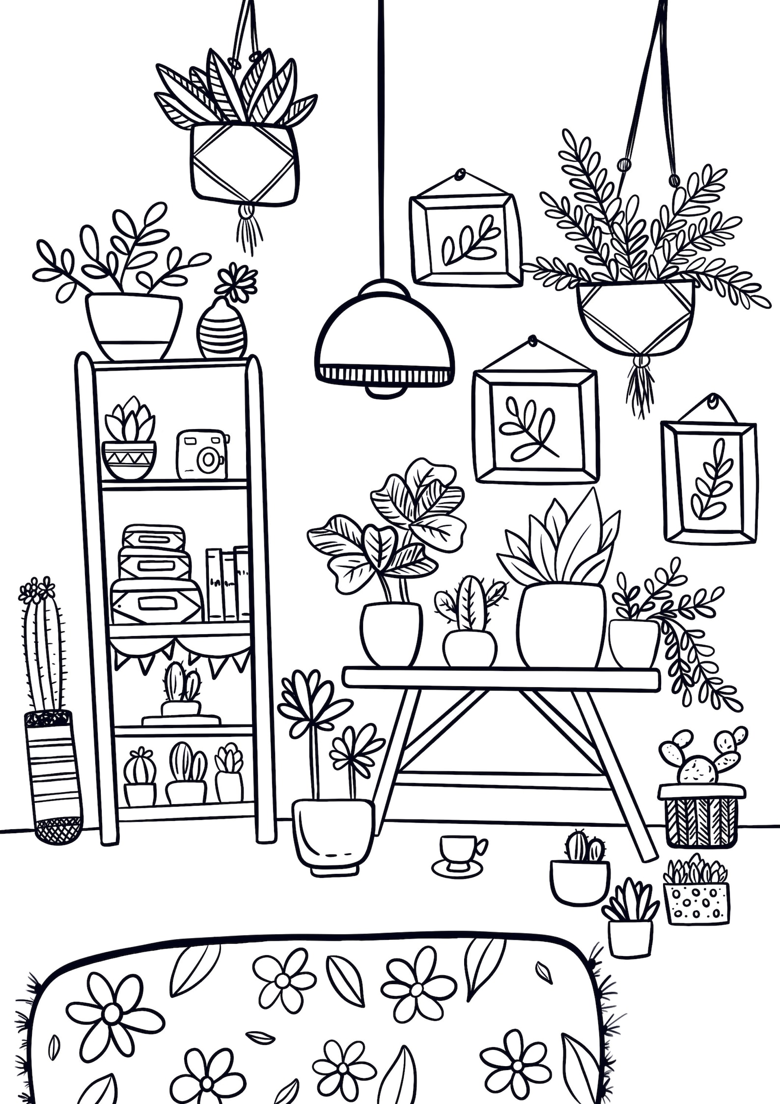 Home Colouring Sheet // Printable // Digital Illustration - Etsy UK